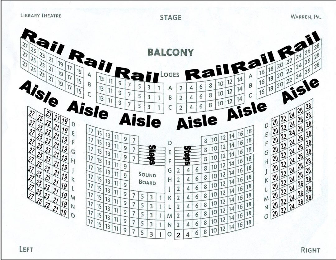 SLT Balcony Seat Chart 2018 | Yankee Bush Productions
